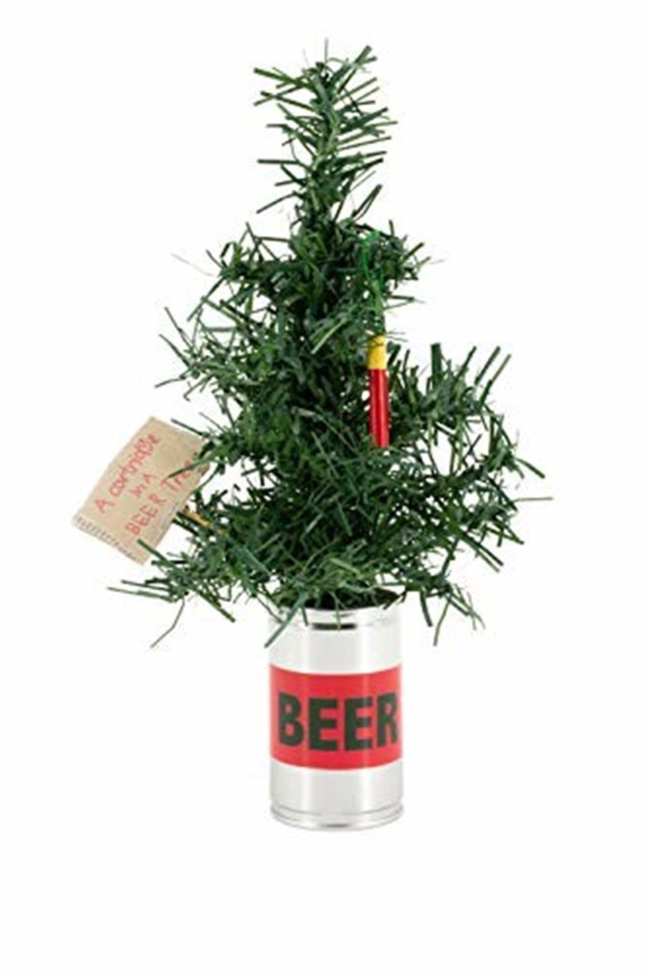 ProductWorks Tabletop PVC Mini Redneck Nation Christmas Tree in Beer C