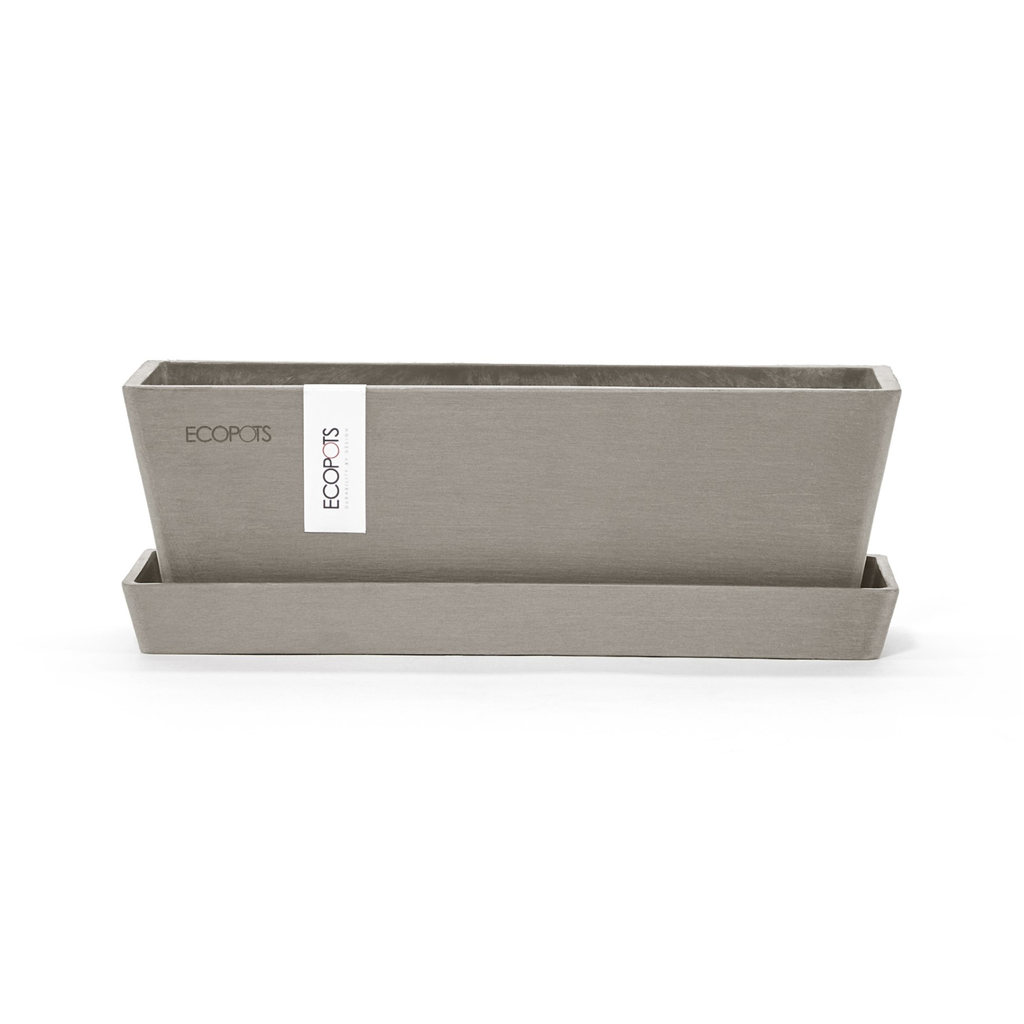 Ecopots Bruges Durable Modern Rectangular Indoor/Outdoor Recycled-Base