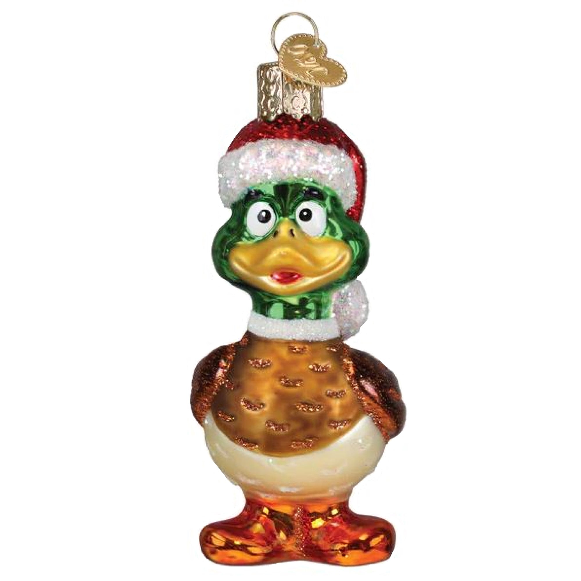 Old World Christmas Blown Glass Ornament for Christmas Tree, Silly San