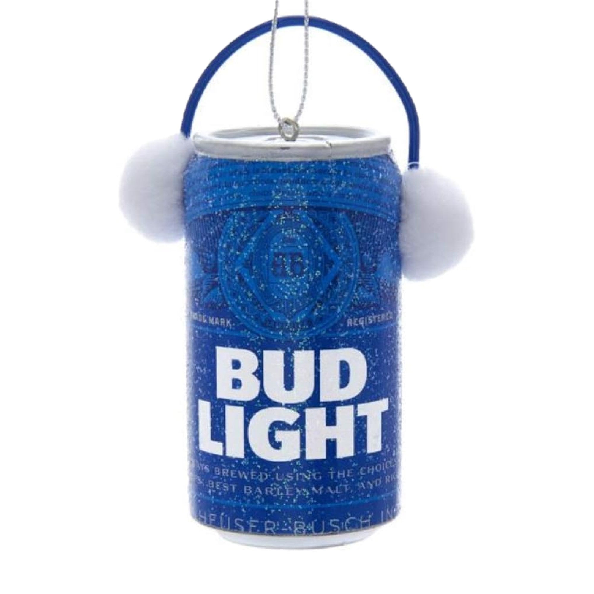 Kurt Adler Plastic Ornament for Christmas Tree, Budweiser Bud Light Ca