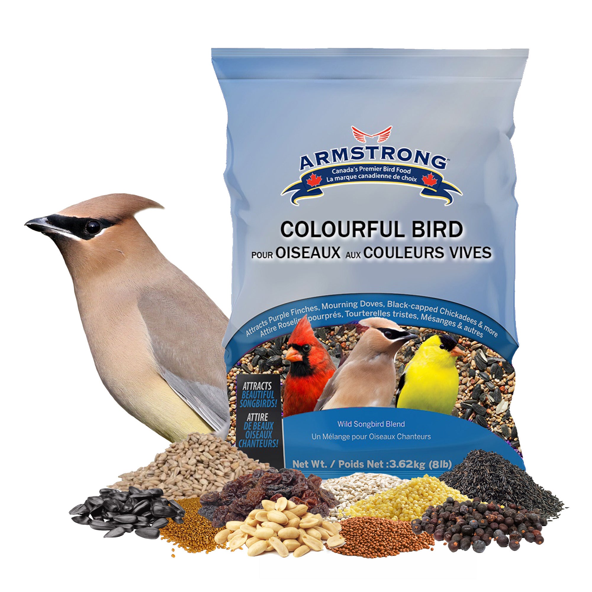 Armstrong Wild Bird Food Colourful Bird Seed Blend, 8lbs