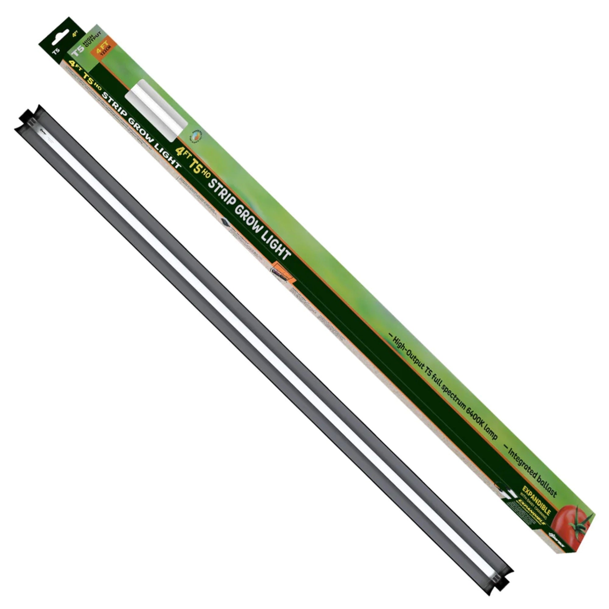 SUNPACK High Output T5HO 6400K Full Spectrum Strip Grow Light, White,