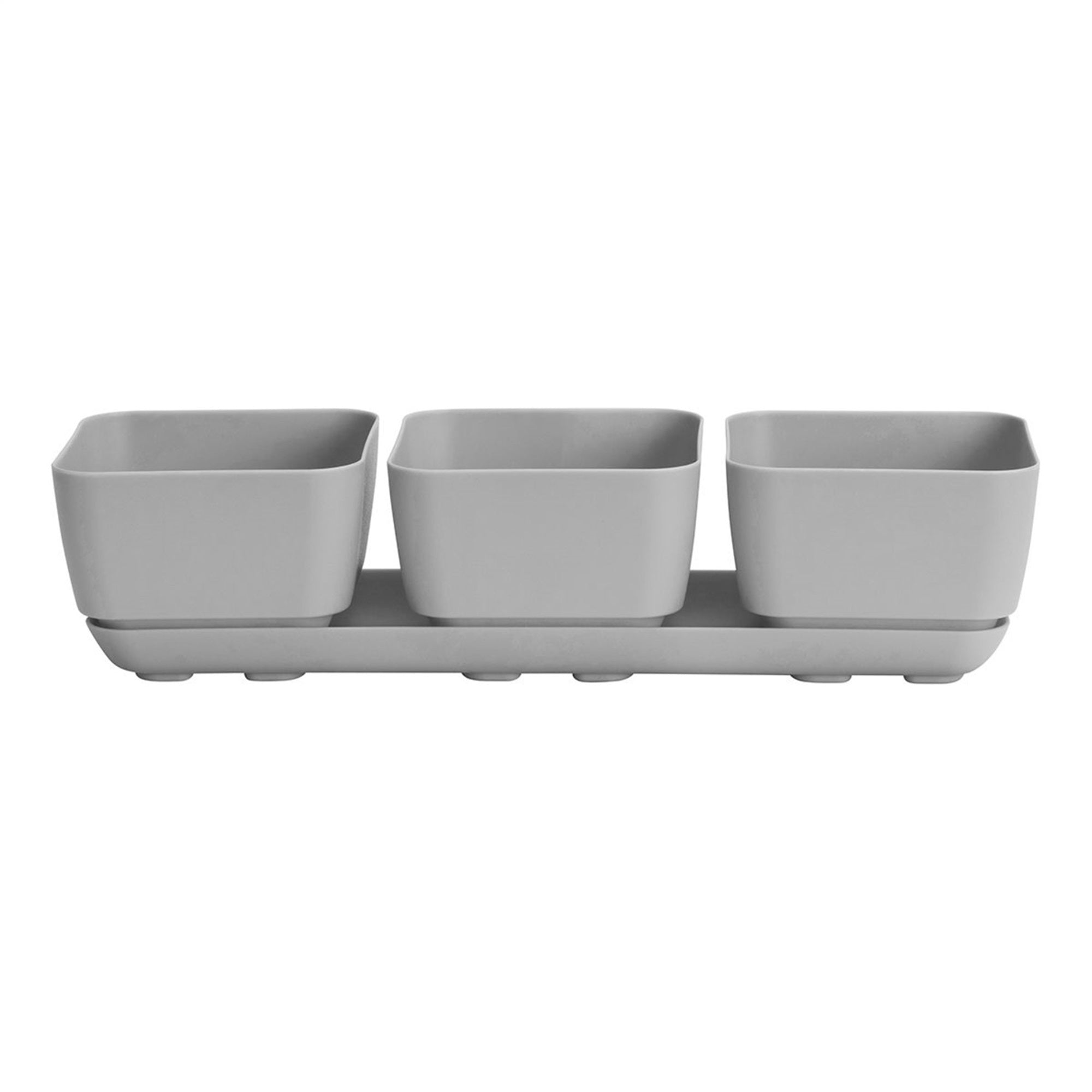 Novelty Herb & Succulent Trio Planter Plastic Flower Pots, 12"
