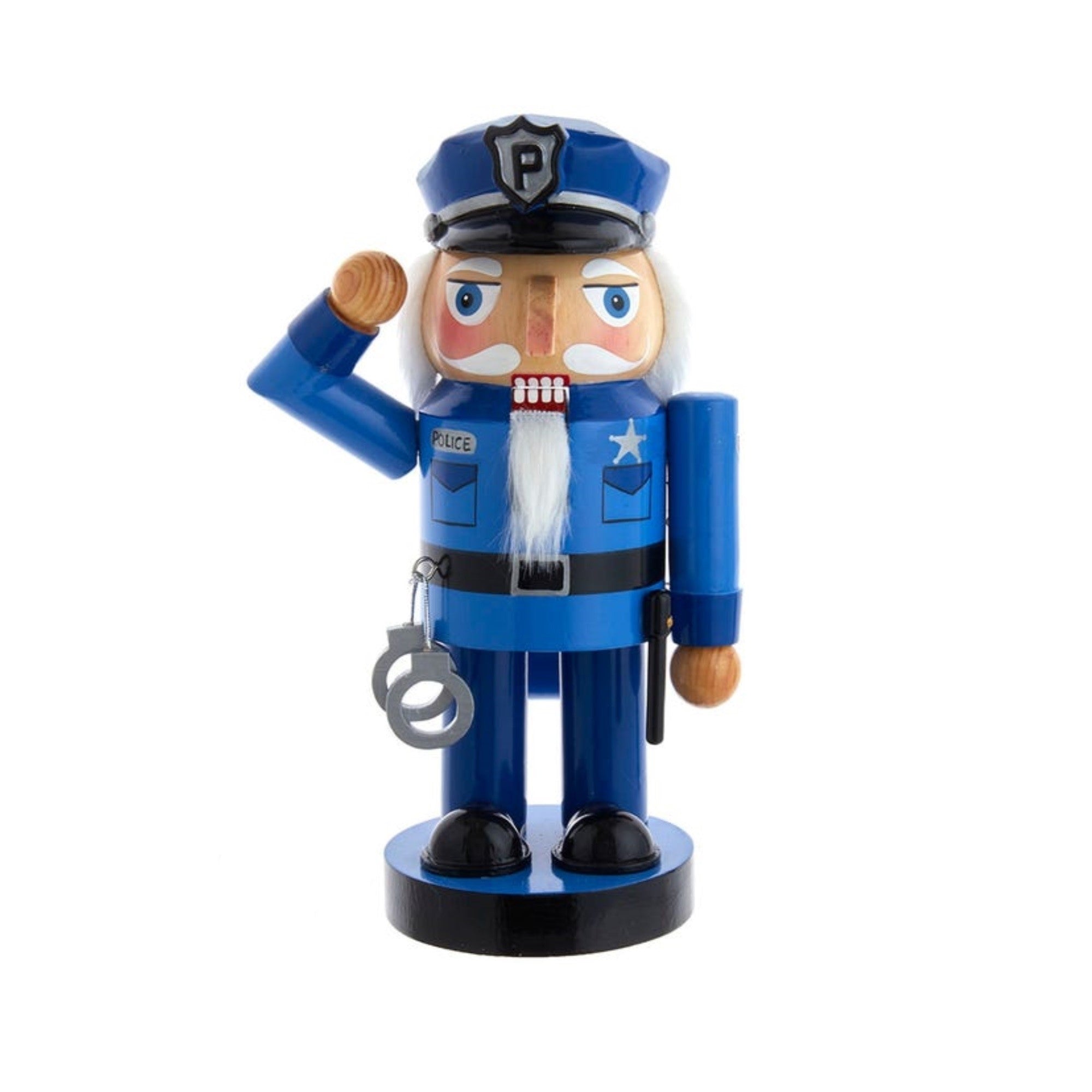 Kurt Adler Wooden Police Officer Nutcracker, 10"