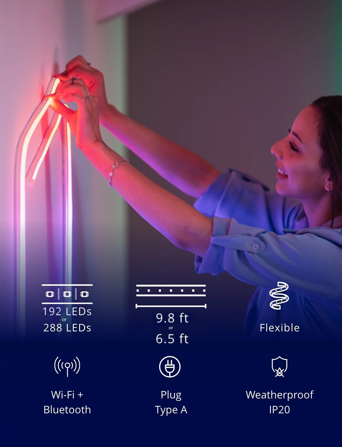 Twinkly Flex App-Controlled Flexible Light Tube with RGB (16 Million C